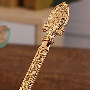 European Style Wedding Cake Knife and Server Set Exquisite Cake Cutting Set for Wedding Cake Cutting Set for Wedding (Gold-1)