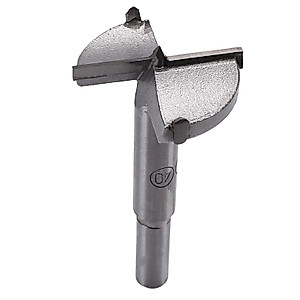 Utoolmart Forstner Drill Bits, 40mm Cemented Carbide Wood Cutter Tool, Hex Shank Woodworking Hole Saw Cutter, 80mm Length Woodworking Hole Boring Bit, Gray, 1 Pcs