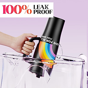 FOHGEE 40oz Tumbler with Handle and Straw Lid【Magnetic lid + Removable built-in straw】100% Leak-proof Travel Coffee Mug, Stainless Steel Insulated Cup, Keeps Cold for 24Hrs (ChillWave Black Velvet)