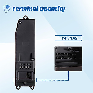 Obaee Door Master Window Switch Power Control Button Compatible with 2002-2006 Toyota Camry, 03-08 Corolla/Matrix/Pontiac Vibe, 04-09 Sienna, 05-11 Tacoma, 04-07 Scion xA/xB Replaces OEM 84820-33170-N