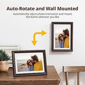 Dragon Touch Digital Picture Frame WiFi 10 inch IPS Touch Screen HD Display, 16GB Storage, Auto-Rotate, Share Photos via App, Email, Cloud - Classic 10