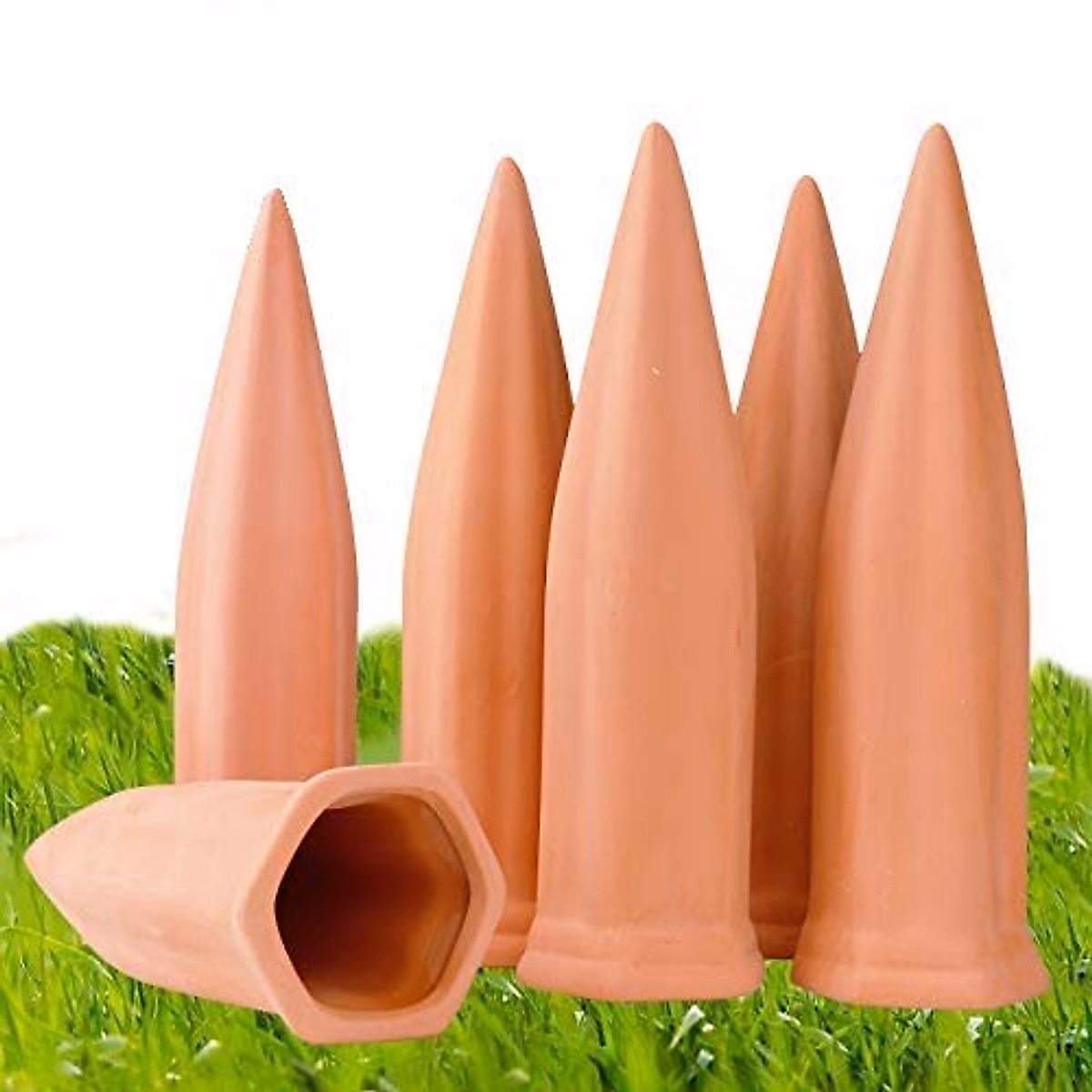 Plant Watering Devices 6 Pack Terracotta Vacation Plant Waterer Wine Bottle Watering Stakes Slow Release Plant Watering Spikes Perfect Self Watering Devices for Indoor Outdoor Plants