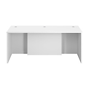 Bush Business Furniture Hampton Heights 72W x 30D Executive Desk in White | Computer Table for Personal Home Office or Professional Workspace