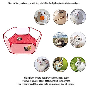 2 Packs of Square Plush Guinea Pig Bed and 1 Small Animals Playpen, Cozy Hamsters Sugar Glider Hedgehog Sleep Bed, Rabbit Cage Accessories Mat