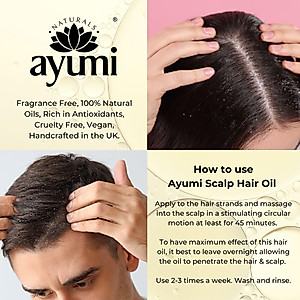 Ayumi Bio-Active Scalp & Hair Oil | Clinically Tested to Reduce Dandruff and Dry Flakes | Soothes Itchy Scalp | Pre Shampoo Treatment | Nourishes & Protects Hair Strands | 5.1 Fl Oz