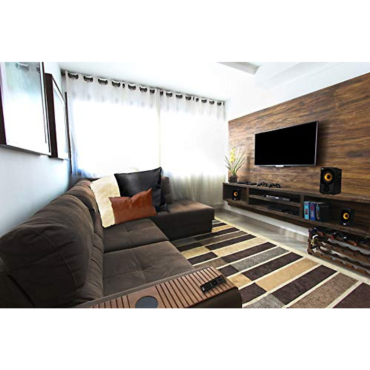 Acoustic Audio by Goldwood Bluetooth 2.1 Speaker System 2.1-Channel Home Theater Speaker System, Black (AA2170)