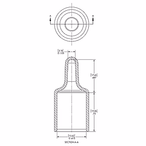 Caplugs HEZ-615-12 HEZ Series – Flex500 Flexible Caps with Extra-Long Pull-Tab 400 Pack, Black Vinyl 0.615" ID, Masking, Painting, Plating, Powder Coating, Temp Resistant, Easy Removal