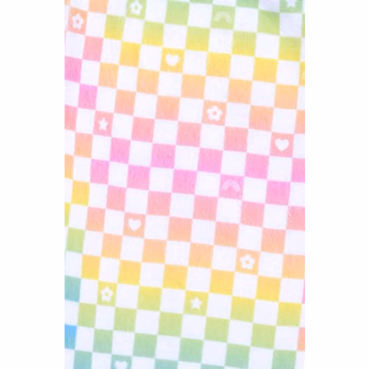 iscream Silky Soft Plush 56" x 60" Pretty Print Fleece Throw Blanket - Ombre Checker