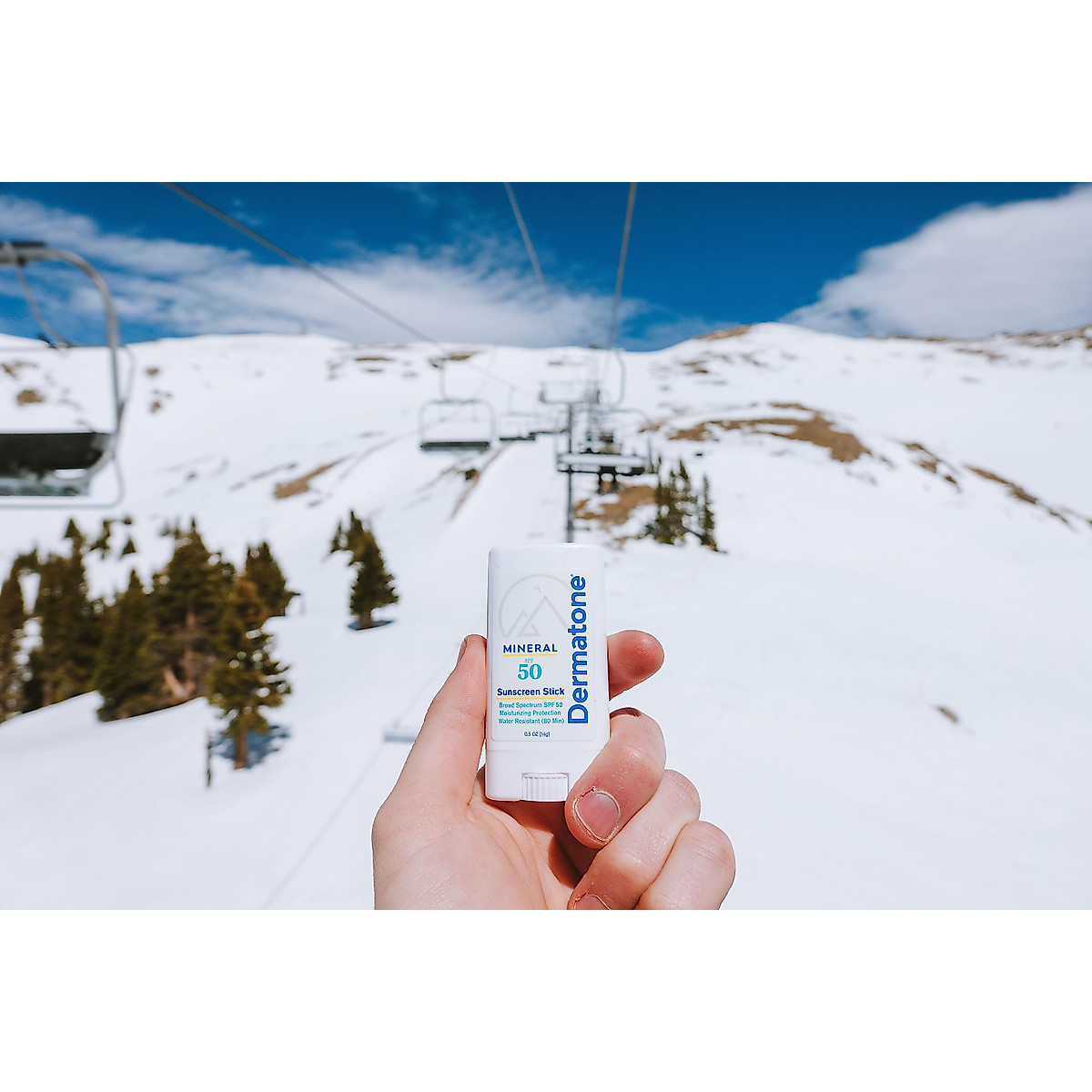 Dermatone Mineral Sunscreen Stick SPF 50 | Zinc Oxide Sunscreen Stick for Face and Body, Broad Spectrum UVA/UVB, Reef Safe, Moisturizing, Water Resistant (80 min), Fragrance Free, 0.5 oz