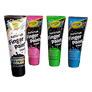 Bright & Bubbly Neon Bathtub Finger Paint Soap 4 Piece Set