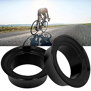 2pcs Bike Taper Washer CNC15mm Bike Front Fork Conical Spacers for Road Mountain Bike Multiple Colour(Black)