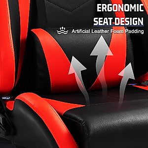 Marada Racing simulator Cockpit with Red Seat Fit for Logitech G25 G27 G29 G920,Thrustmaster/Fanatec race car seat, Adjustable driving simulator Steering Wheel Stand, Wheel,Pedal & Shifter Not Include