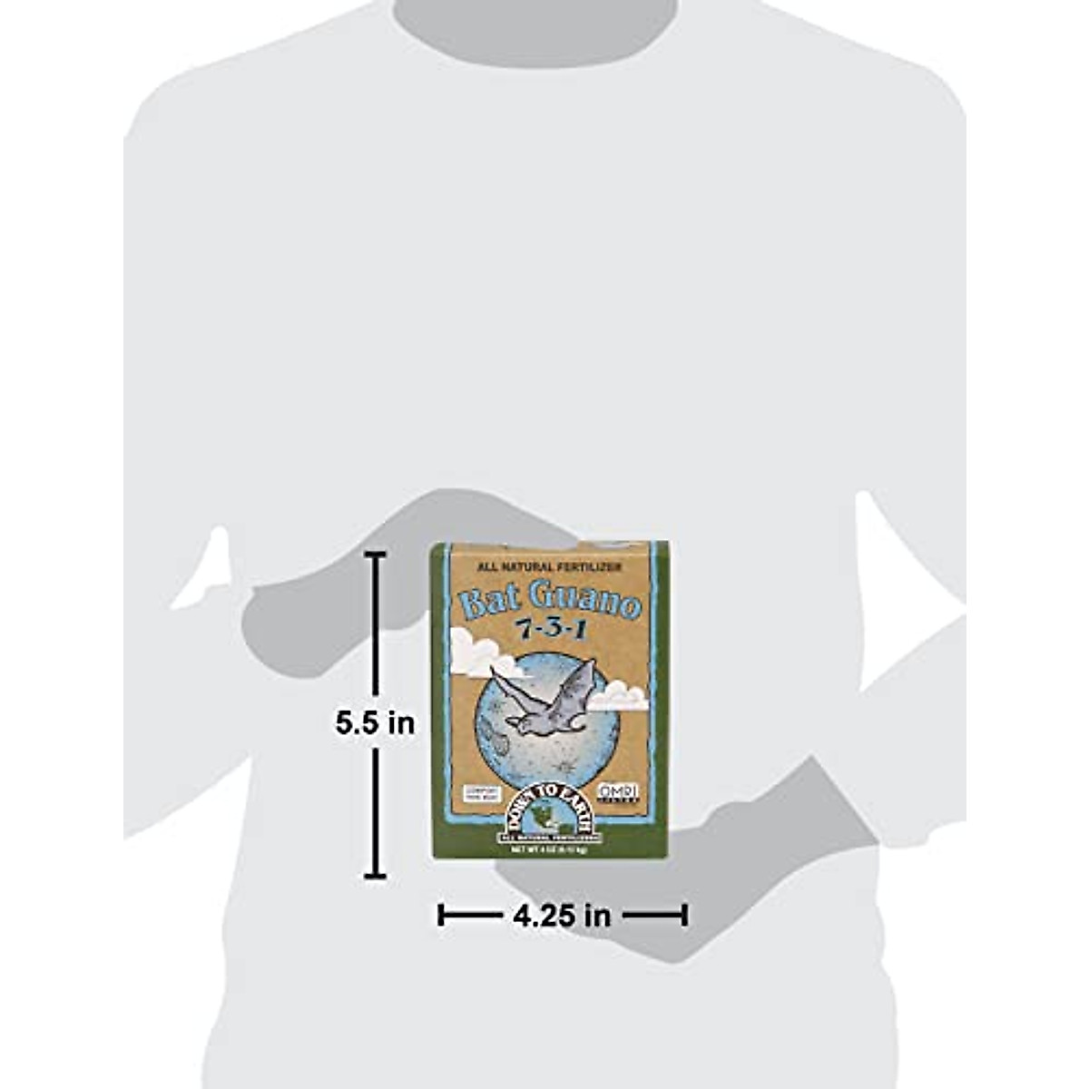 Down to Earth Organic Bat Guano Fertilizer Mix 7-3-1, 4oz