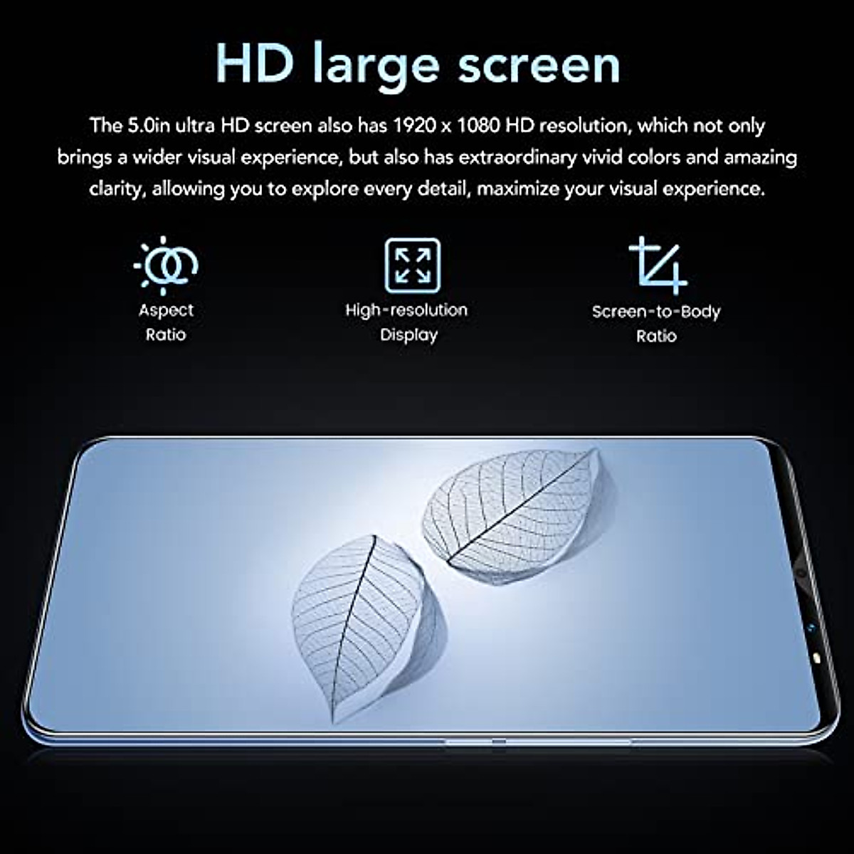5.0 Inch Smartphones for Android 11.0-1920x1080 HD Touch Screen, Unlocked Cell Phone with Octa Core Processor, 2.4G and 5G WiFi, 5MP + 8MP, 4800mAh Long Lasting Battery