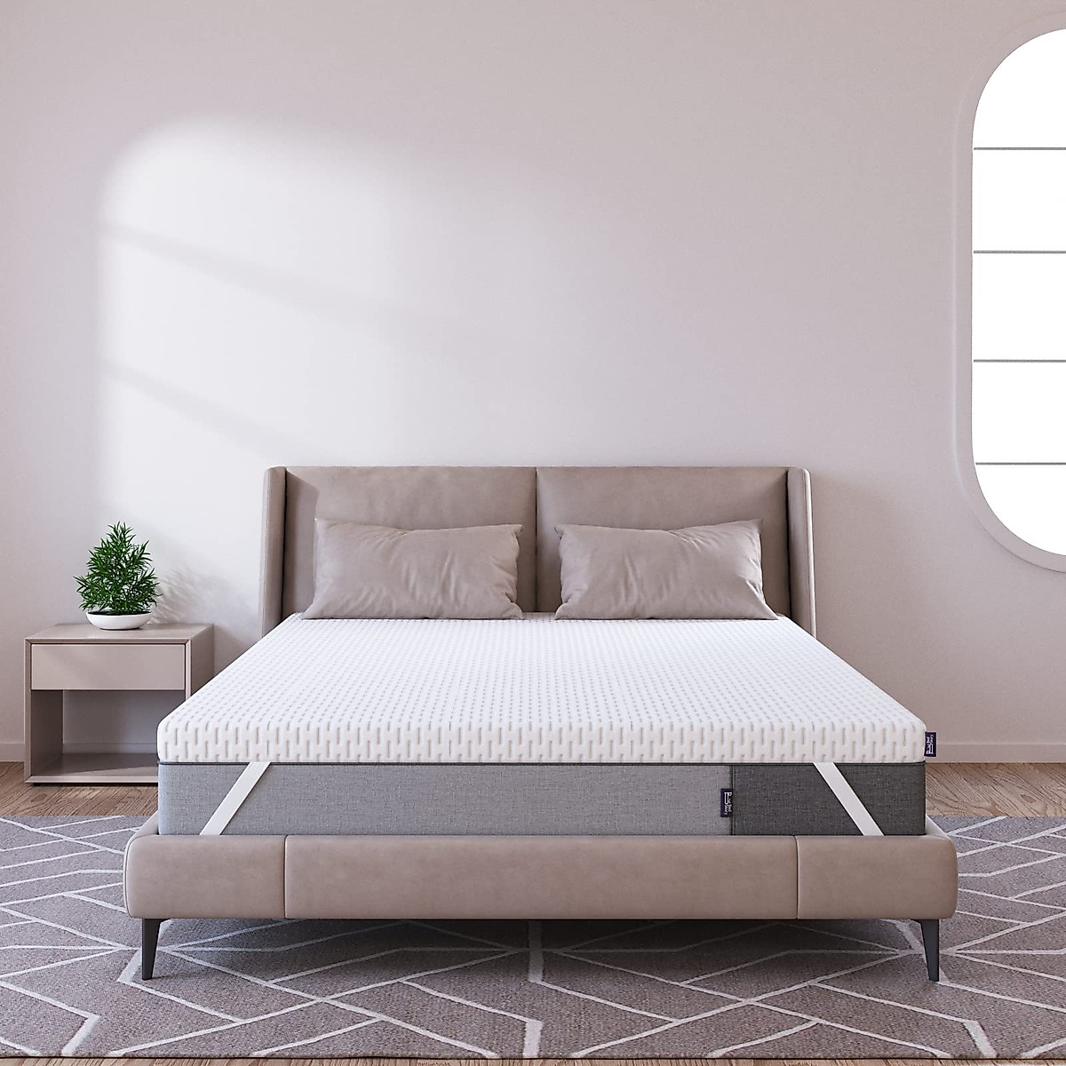 BedStory 4 Inch Firm Mattress Topper Queen Size, Gel Memory Foam Mattress Topper for Pressure Relief, Non-Slip Design Bed Topper with Removable & Washable, Cooling Mattress Pad, CertiPUR-US Certified