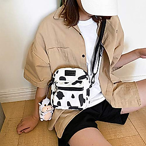 Women Girls Cartoon Cow Print Shoulder Crossbody Bag Lady Tote Satchel Purse 1#