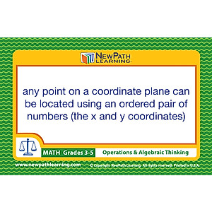 NewPath Learning Math Vocabulary Flash Cards, Grades 3-5