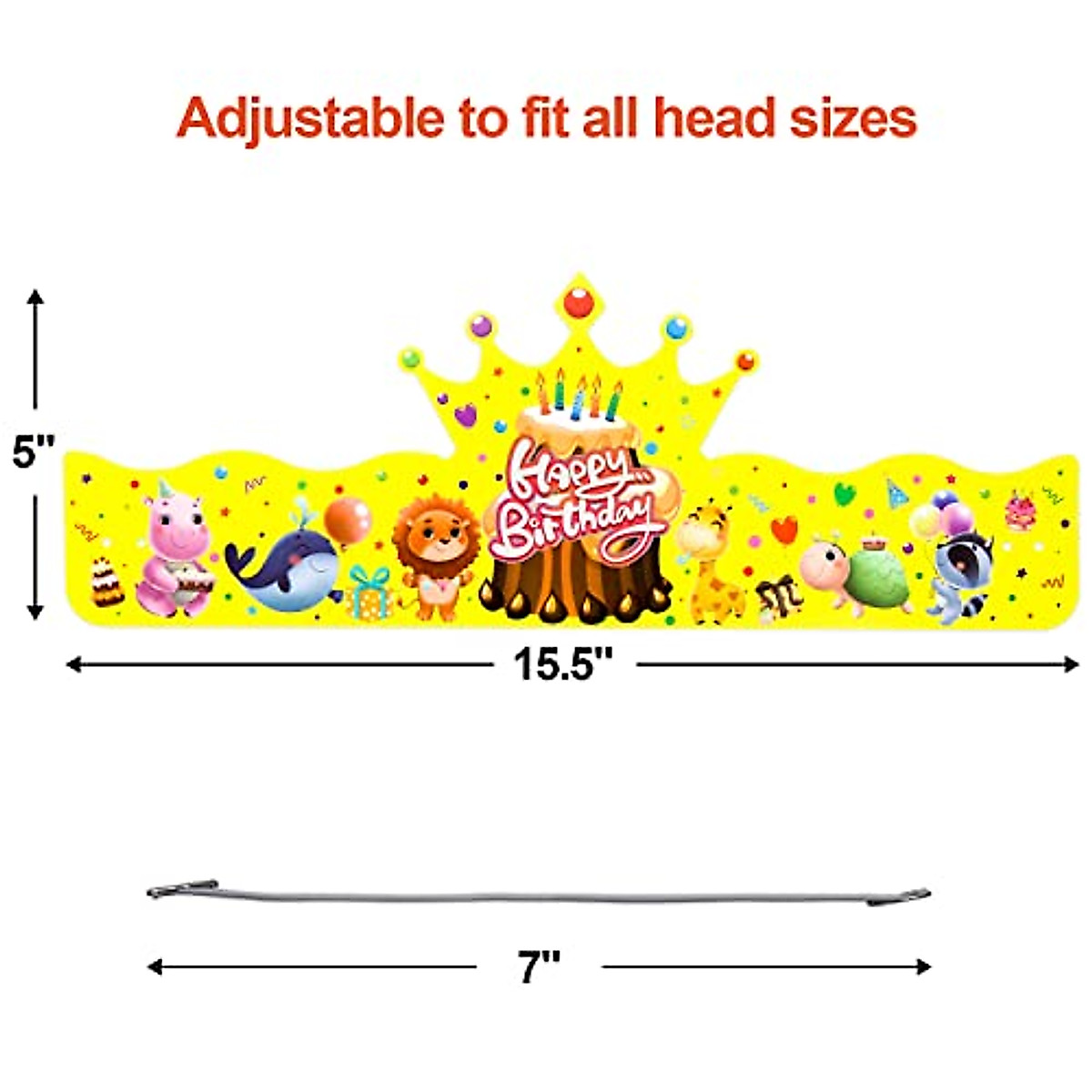 ceiba tree Birthday Crowns for Classroom Kids Bulk 30 Pcs Birthday Hats Students Birthday Party Hats Party Favors Fitted with Clasps