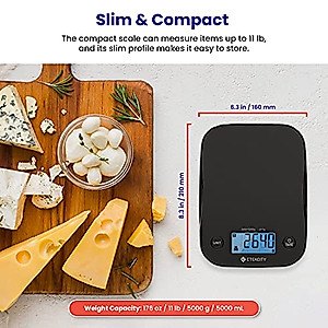 Etekcity Food Kitchen Scale, Digital Mechanical Weighing Scale, Grams and Oz for Weight Loss,Cooking, and Baking, Black