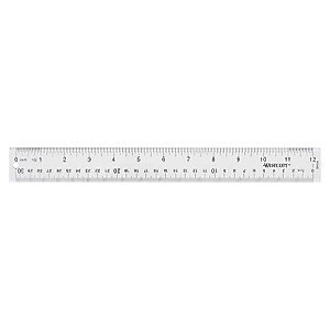 Westcott Clear Flexible 12" Acrylic Metric Ruler (500-10562), Case of 144