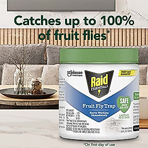 Raid Essentials Fruit Fly Trap for Indoors, Made with Essential Oils, Child and Pet Safe, 5.4 oz