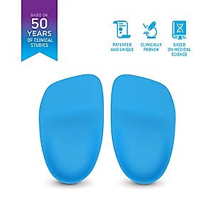 Heel That Pain Plantar Fasciitis Insoles | Heel Seats Foot Orthotic Inserts, Heel Cups for Heel Pain and Heel Spurs | Patented, Clinically Proven, 100% Guaranteed | Blue, Large (Women's 10.5-13, Men's 8.5-12) Large (Women's 10.5-13, Men's 8.5-12)