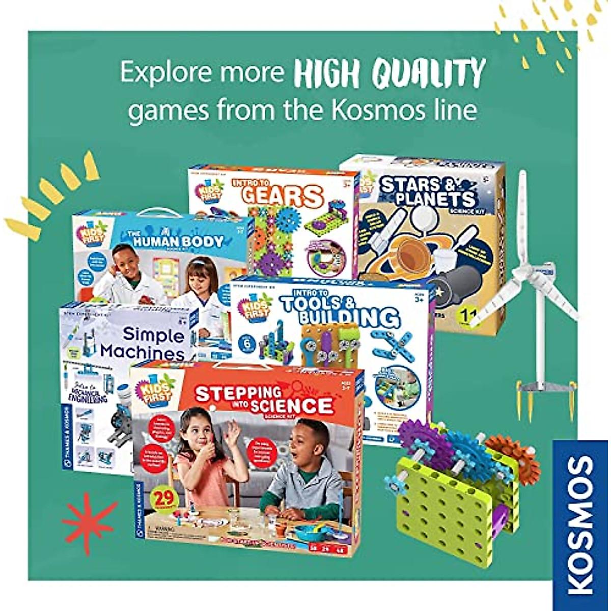 Thames & Kosmos Kids First Robot Engineer STEM Experiment Kit for Young Learners | Build 10 Non-Motorized Robots | Play & Learn with Storybook Manual | Parents’ Choice Gold Award Winner