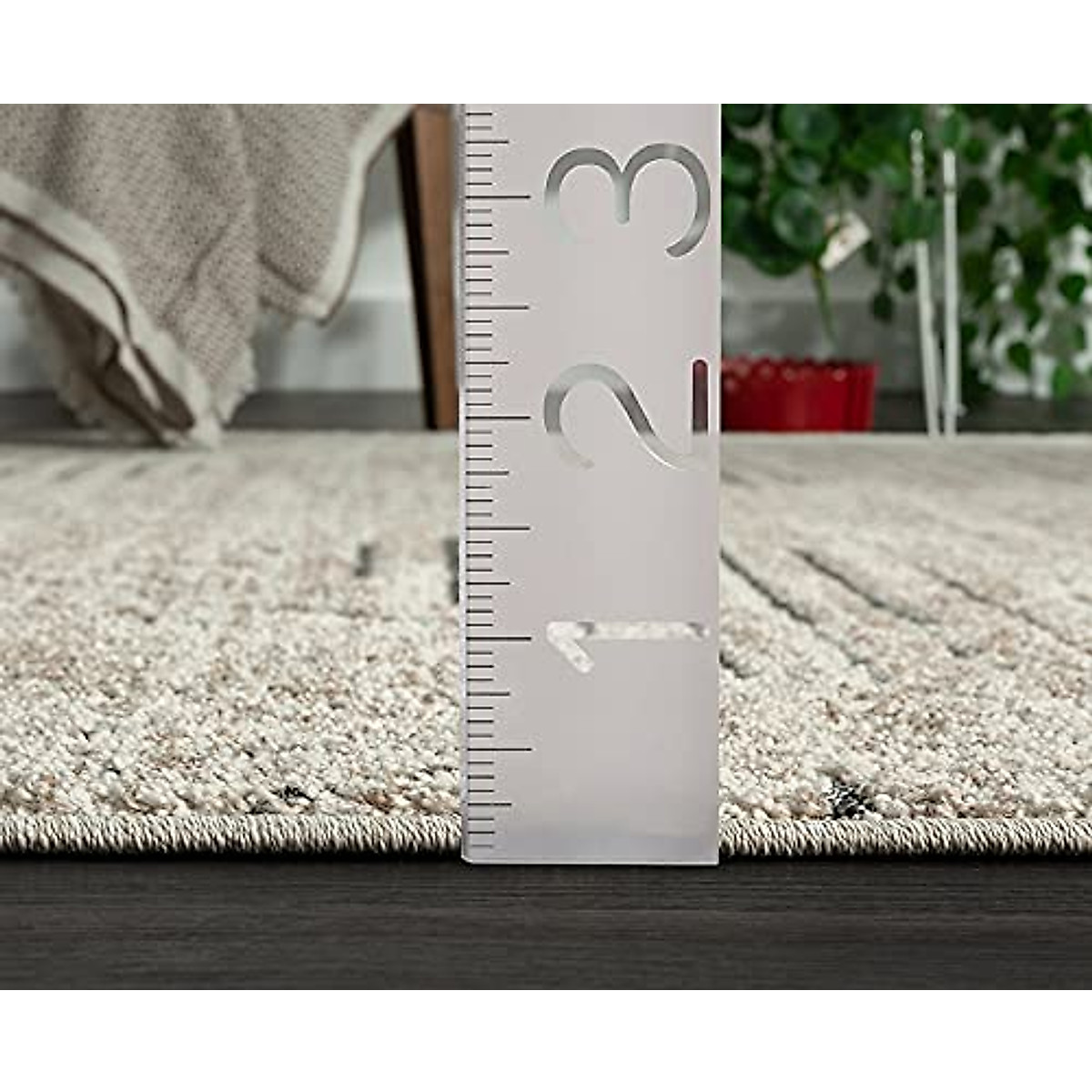 Abani Contemporary Cream & Grey Geometric Area Rug - 7'9" x 10'2" (8x10) Non-Shed Rugs Modern Triangle Pattern Living Room Carpet
