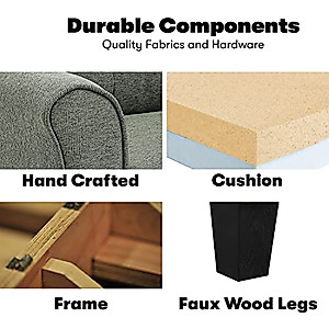 Lifestyle Solutions Loveseat Sofa, Heather Grey