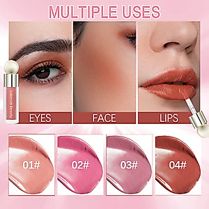 2 Colors Contour Stick, Concealer Highlighter Stick, 2 in 1 Double-Headed Cream Bronzer Contour Stick, Professional Waterproof Face Body Contour Makeup (#01 Ivory+dark brown)