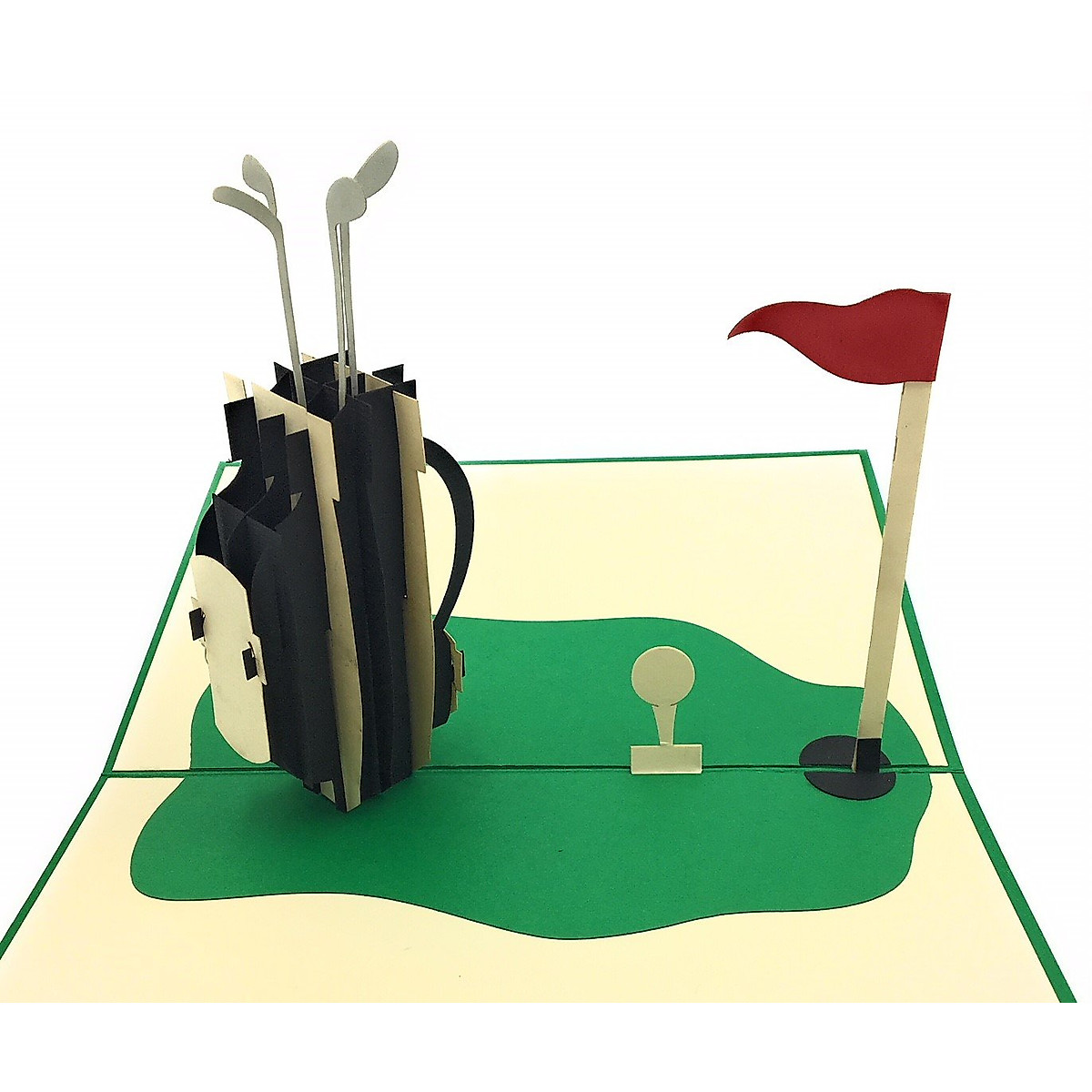 Golf lovers and enthusiasts unique pop-up card! For parents or grandfather's bday, co-workers and retirement