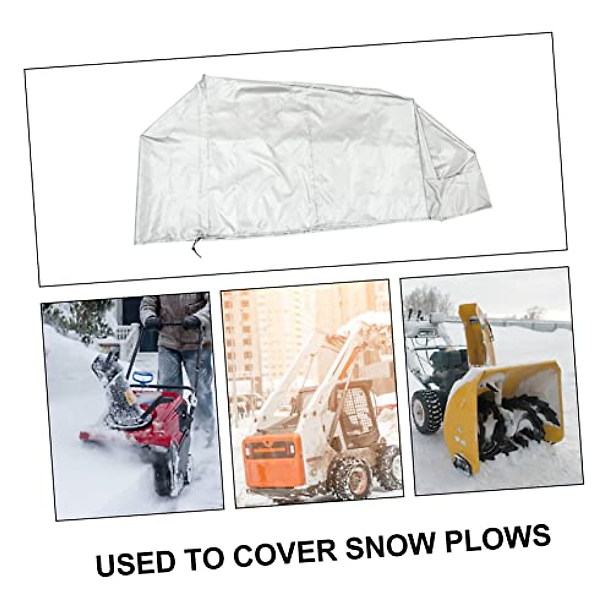 Happyyami Snow Plow Cover Wear-Resist Blower Cover Lawn Mower Cover Electric Snow Thrower Cover Snow Shovel Cover Riding Mower Cover Fabric Snow Blower Cover Gazebo Shade Oxford Cloth