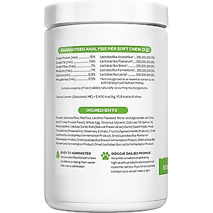 Doggie Dailies Probiotics for Dogs, 225 Soft Chews, Advanced Dog Probiotics with Prebiotics, Promotes Digestive Health, Supports Immune System and Overall Health (Pumpkin)