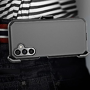 TASHHAR Phone Case for Samsung Galaxy A14 5G case,Heavy Duty Hard Shockproof Armor Protector Case Cover with Belt Clip Holster for Samsung A14 5G 2023 Phone Case (Black)