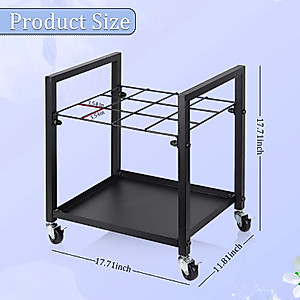 Cathyeen Blueprint Storage Rack Blueprint Holder Metal Blueprint Storage Cart with Wheels 12 Slots Roll File Holder for Home Office School to Storage Blueprint Poster Architectural (Black 12 Slots)
