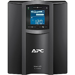 APC Smart-UPS C1000 Battery Backup & Surge Protector SmartConnect with Ethernet Cable, Wire Ties & Cleaning Kit