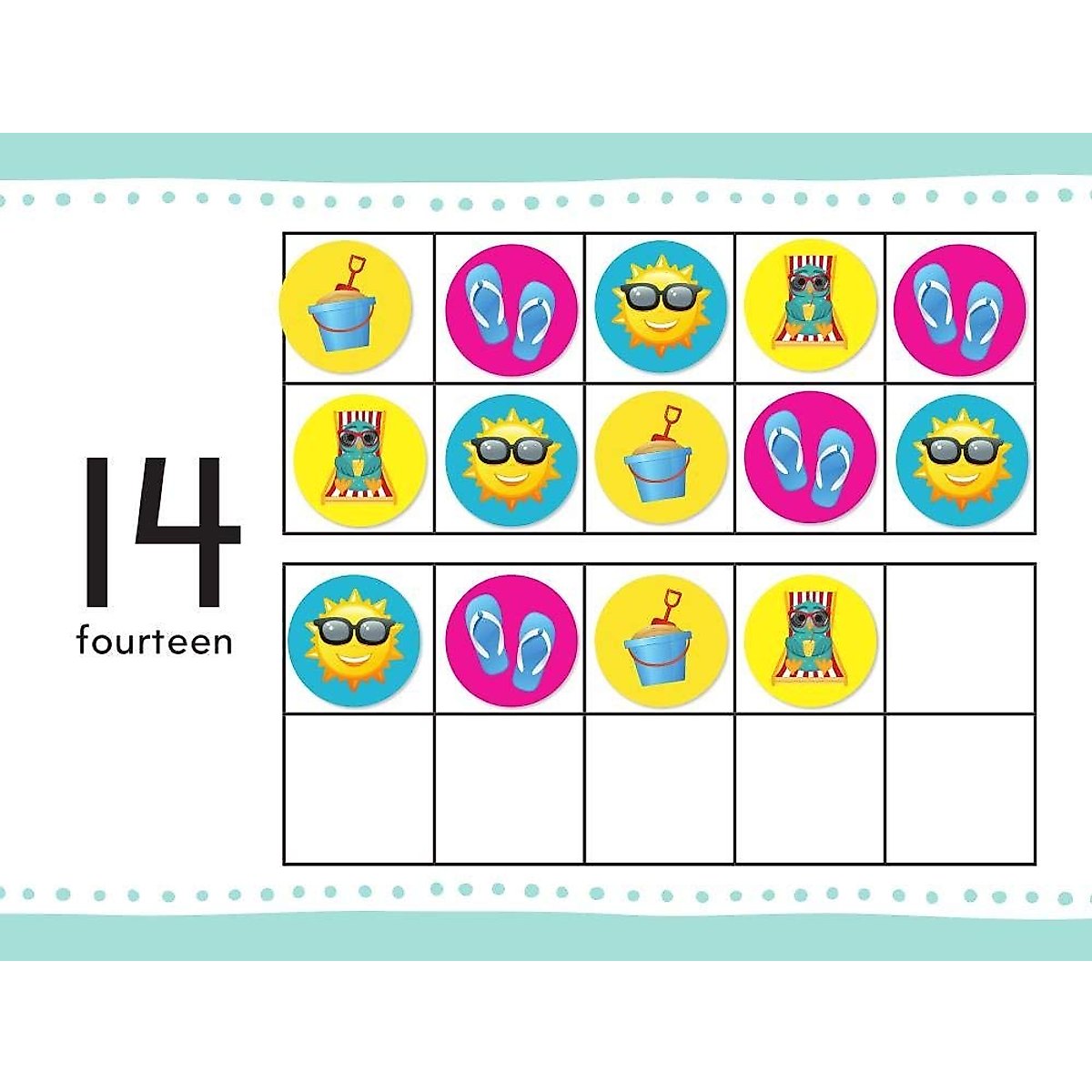 hand2mind Seasonal Ten Frames Math Counters for Kids, Math Counters Chips for Counting and Sorting, Kindergarten Learning Games, Counting Toys, Math Game (288 Math Counters and 10 Ten Frame Cards)
