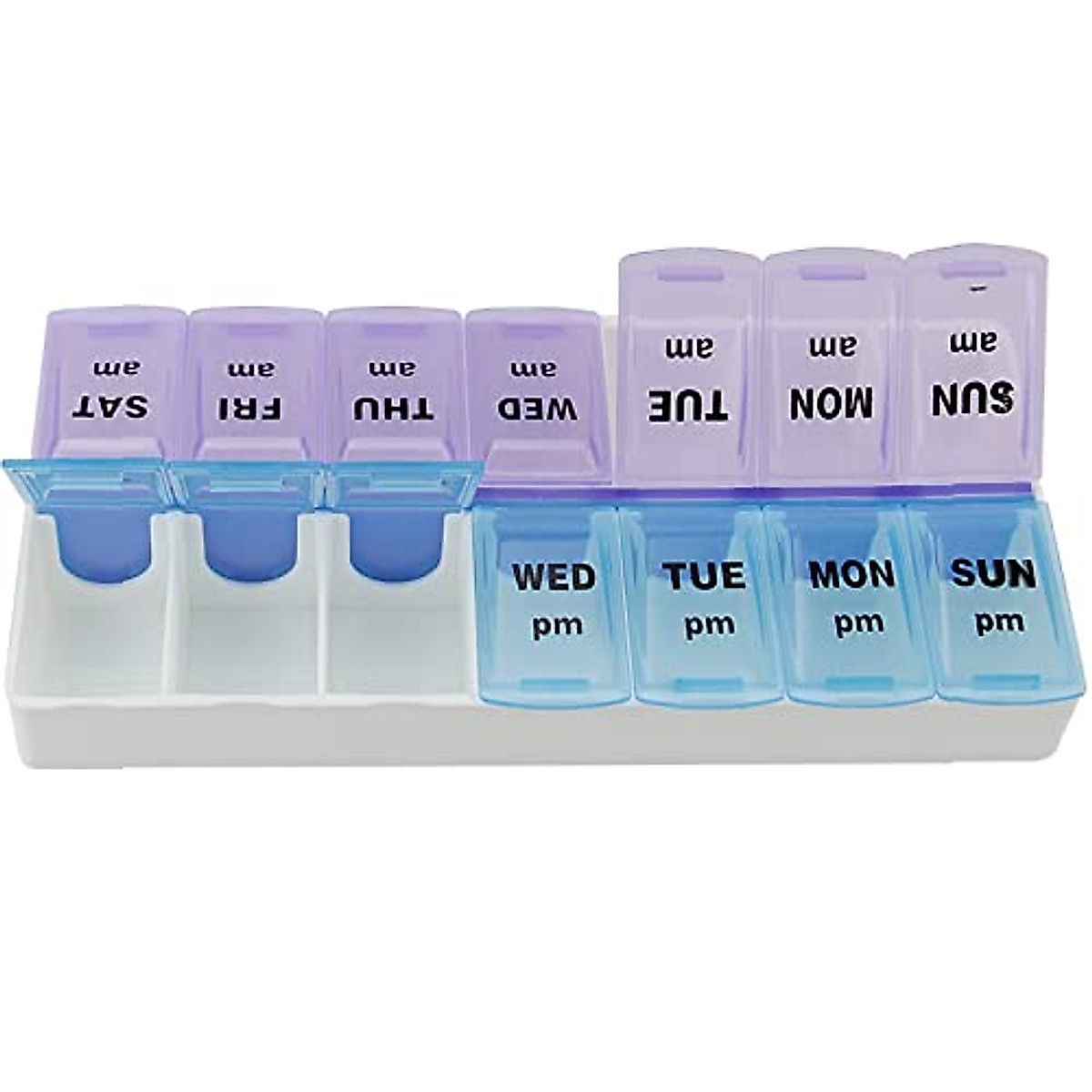 (TM) Weekly 7-Day AM and PM Travel Pill Container Medicine Box with 14 Compartments Home Supplies Organizers and Storage