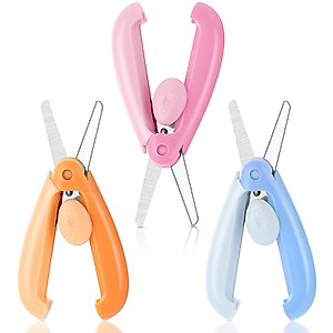 3 Pcs Safety Scissors for Kids Retractable Small Scissors Folding Travel Scissors Cute Craft Scissors for Toddler Crafts Children Arts Preschool Training, Orange Pink Blue