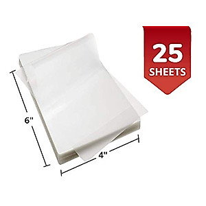 1InTheOffice Thermal Laminating Pouches 4x6, Photo Laminating Pouch 4x6, 5 Mil Thick, 25/Pack