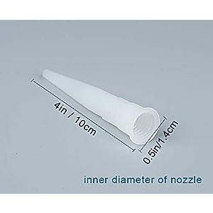 30pcs Plastic Caulking Gun extender Caulk Nozzle Tip Tool for Sausage Caulking Gun, Caulk Nozzles Applicator, Easy To Use, White,ZUOFANG