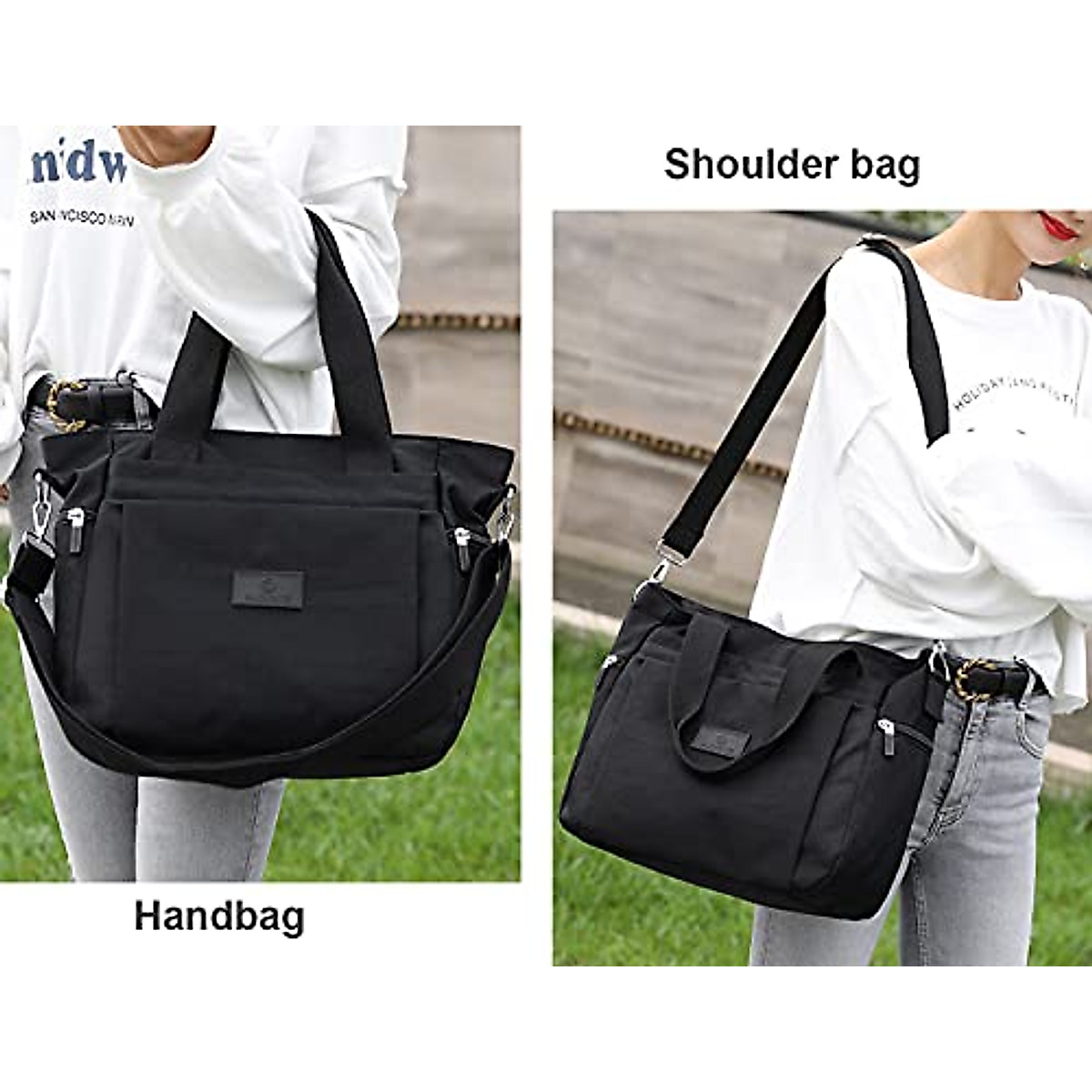 Women's Handbags Shoulder Bags Ladies Casual Top Handle Handbag Shopper Tote Purse Black