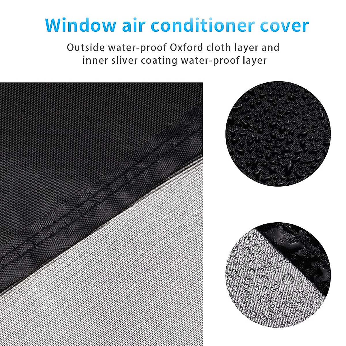 Zomia Window Air Conditioner Covers for Outside Units, Window AC Cover Outdoor Waterproof -21.5"W x 16"D x 15"H Inches Black