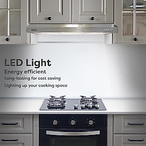 CIARRA Ductless Range Hood 30 inch Under Cabinet Hood Vent for Kitchen Ducted and Ductless Convertible CAS75918A