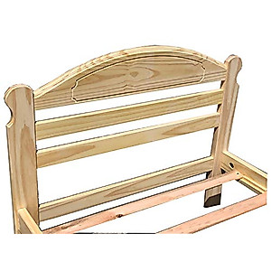 Arizona Twin Bed with Trundle Solid Pine Wooden Trundle Bed Hardwood Slats Support Unfinished Suitable for Boys Girls Kids Bedroom Single Wooden Bed Frame