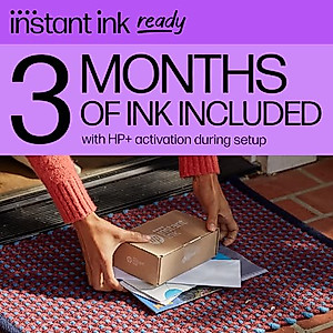 HP DeskJet 2855e Wireless All-in-One Color Inkjet Printer, Scanner, Copier, Best-for-home, 3 months of Instant Ink included (588S5A)