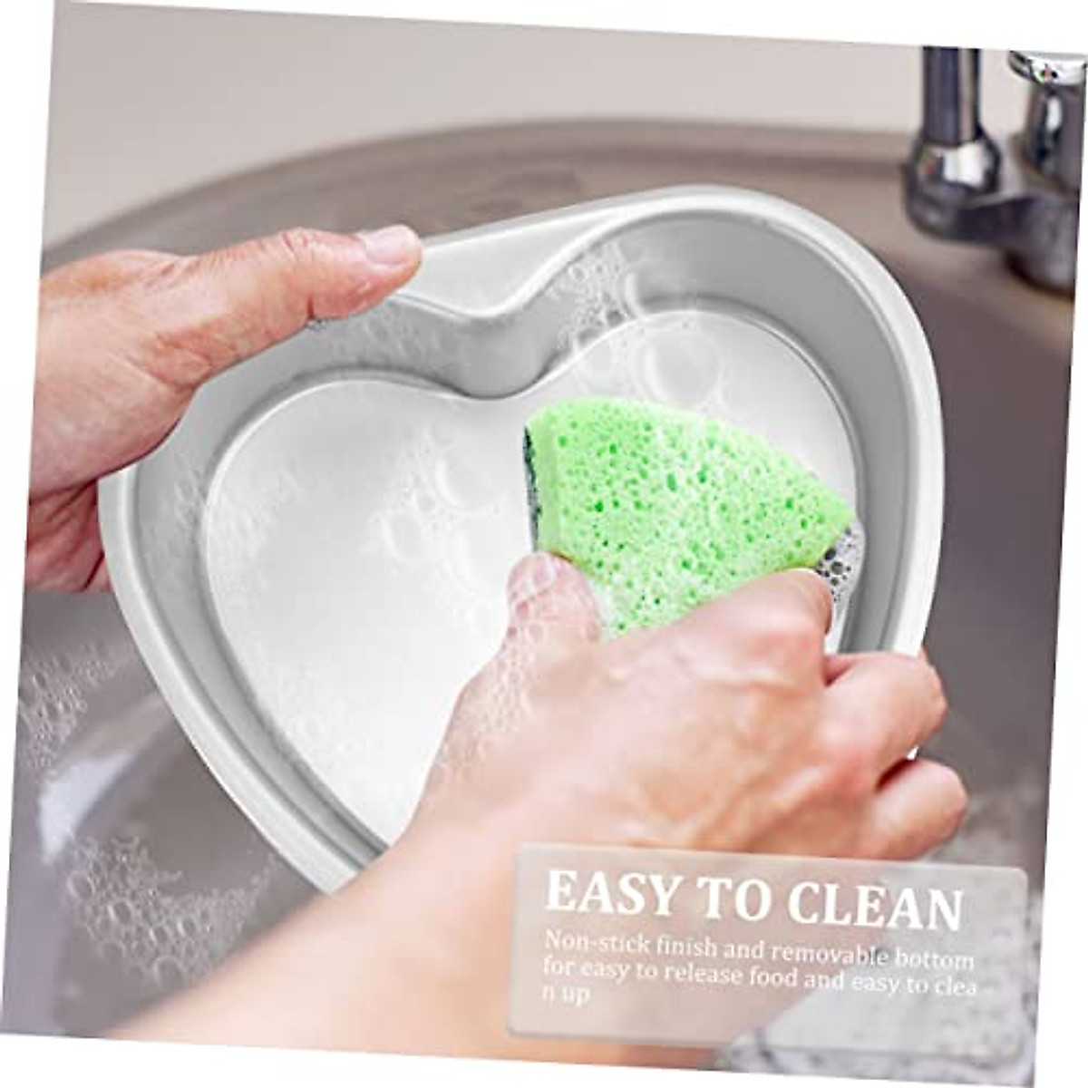 Hemoton 10 Pcs Heart Cake Mold Oven Pans Stencils for Cake Decorating Mini Bread Loaf Pans Wedding Cake Molds Cake Pan Cheesecake Pan Aluminum Alloy Silver Cake Ring Cake Pans Heart Shaped