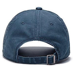 Edoneery Men Women Baseball Cap-Low Profile Adjustable Washed Cotton Golf Dad Hat Navy