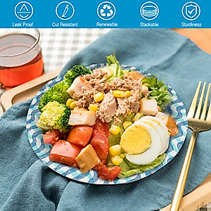 Ginkgo Paper Plates 10 inch Bulk 300 Count Thickened Disposable Christmas Plates Large Heavy Duty Dinner Paper Plates for Holiday, Party, Picnic and Everyday Use