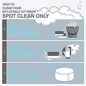 Grezone Inflatable Footstool Round Ottoman 21x9 Inch Used for Indoor or Outdoor Kids/Adults Home Yoga Patio Deck Front Porch Backyard Garden Travel Portable Camping Bearing 285 lb (Leaf)